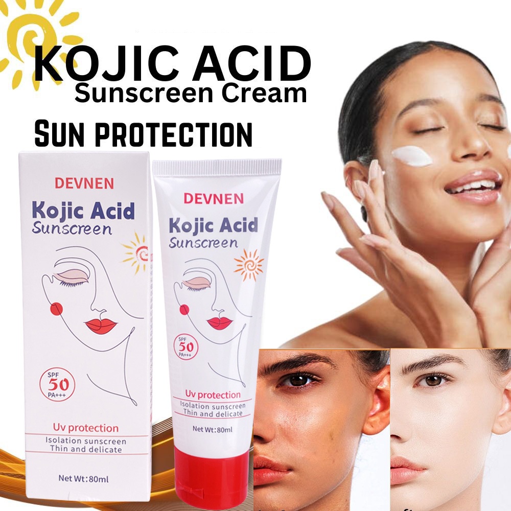 Jual Kojic Acid Sunscreen Lotion SPF 50 PA+++ Sunblock Fade Spots Sun ...