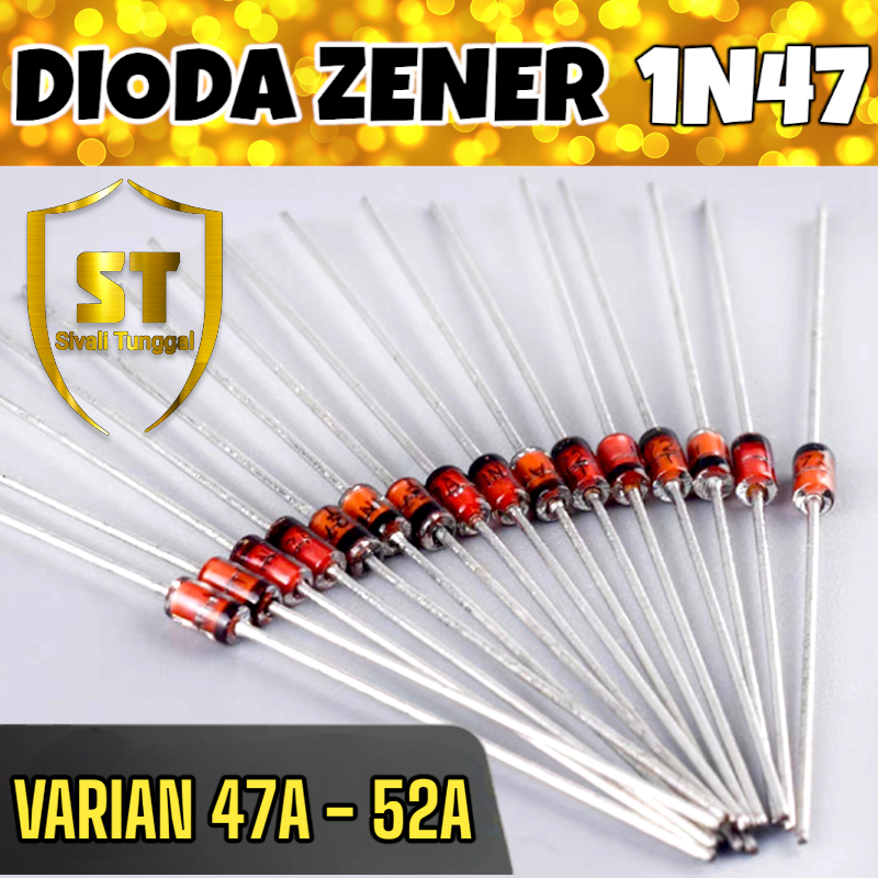 Jual 50 PCS DIODA ZENER 1N47 47A-52A ( 1 Watt ) ORIGINAL SEMTECH | Shopee Indonesia