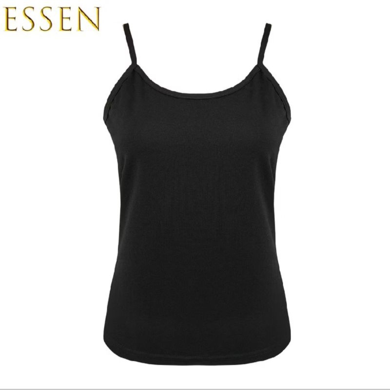 Jual Tangtop Premium Size Standar Jumbo Warna Hitam / Tanktop Essen ...
