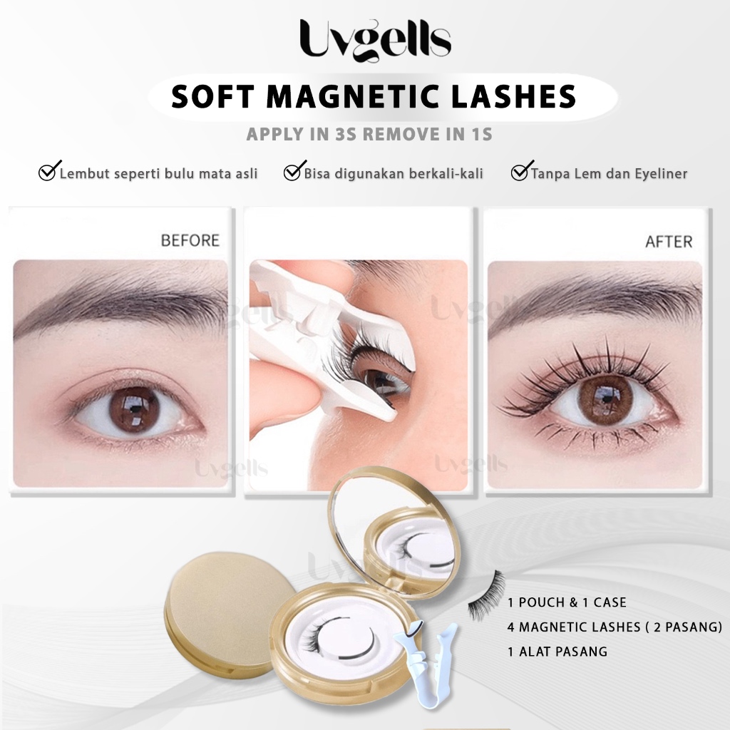 Jual READY STOCK! ORIGINAL Magnetic Eyelash UVGELLS - Tanpa Lem hanya ...