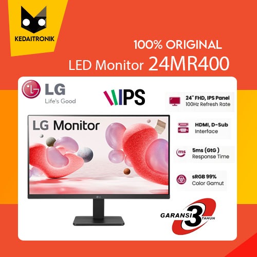 Jual NEW Monitor LG 24MR400 24" IPS Full HD AMD FreeSync HDMI 24MR400-B 24 inch ORII | Shopee ...