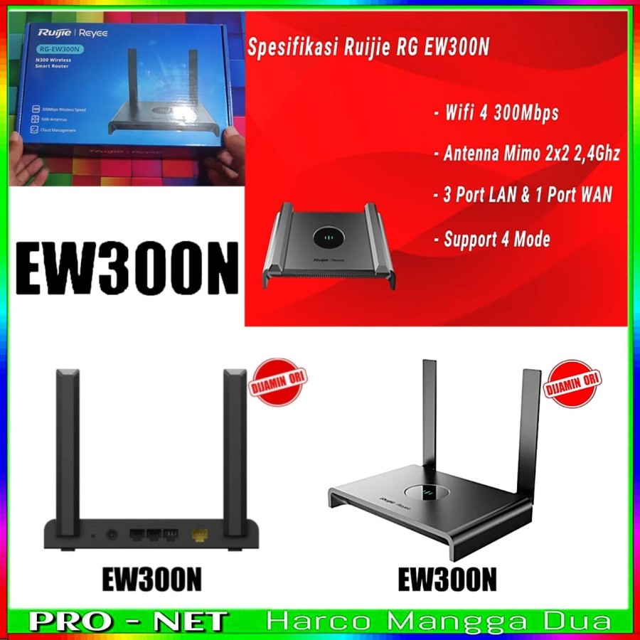Jual ruijie reyee Router RG-EW300N 300Mbps Smart Router / RG-EW300N ...
