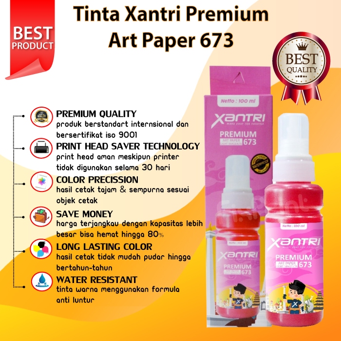 Jual Tinta Xantri Original Art Paper 664/673 100ml Refill Printer L355 L360 L365 L380 L380 L385 ...
