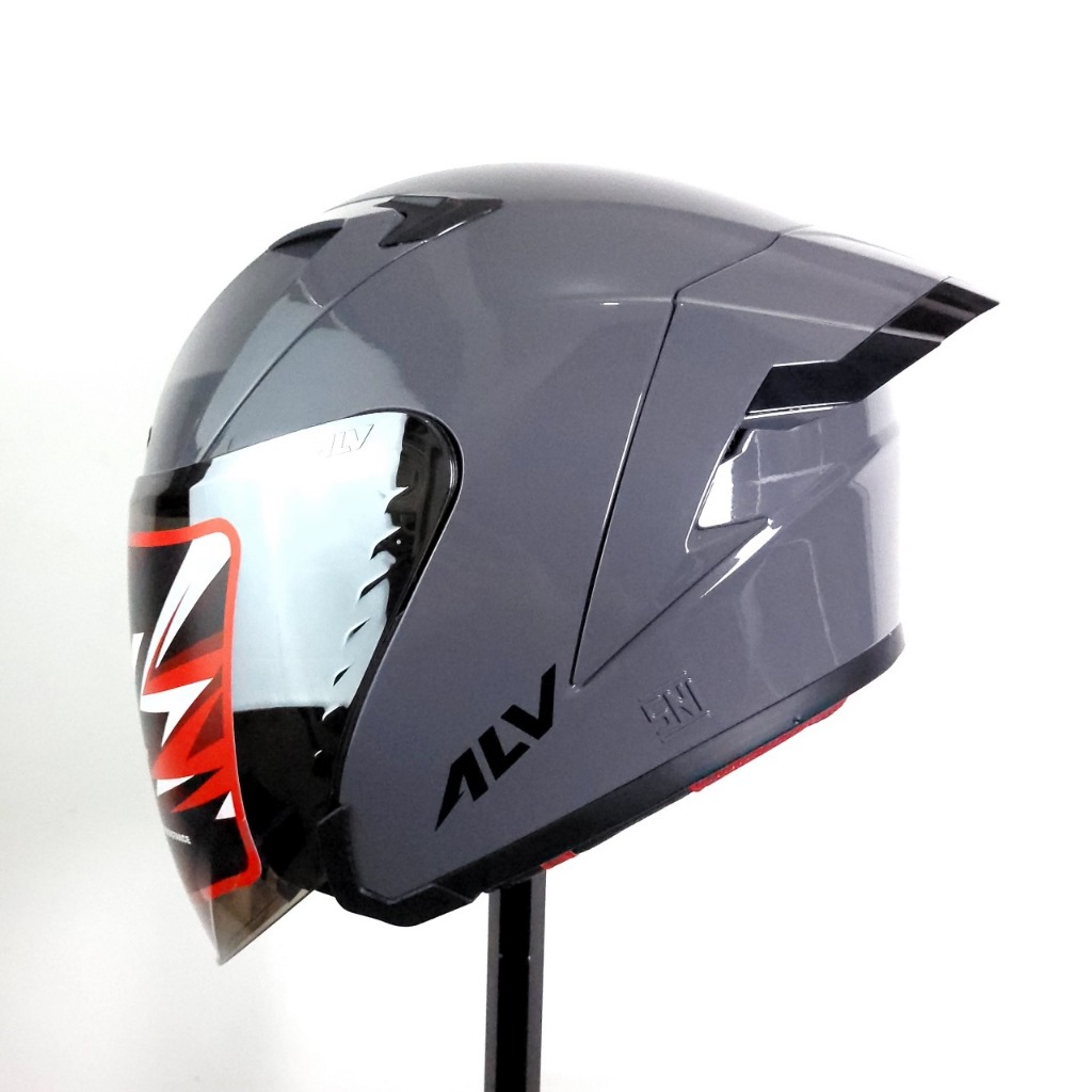 Jual Helm Half Face ALV Ultron PRO Solid Polos Original SNI Kaca Silver ...