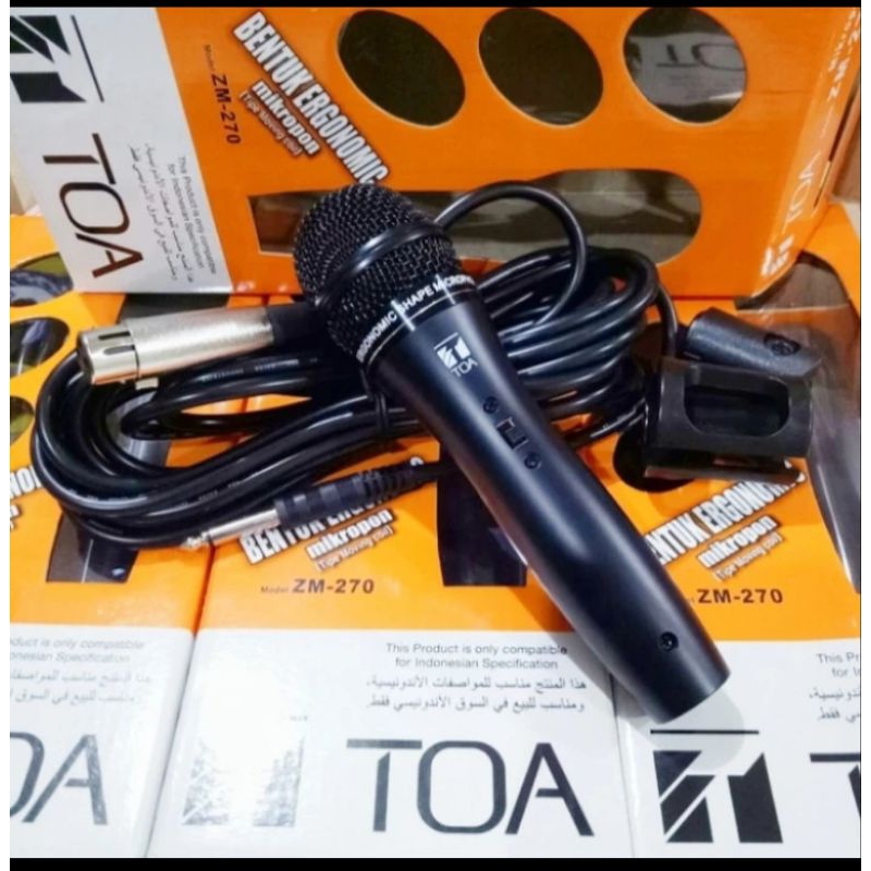 Jual mic toa ZM-270 mic kabel mic pegang mic adzan toa ZM 270 original NEW | Shopee Indonesia