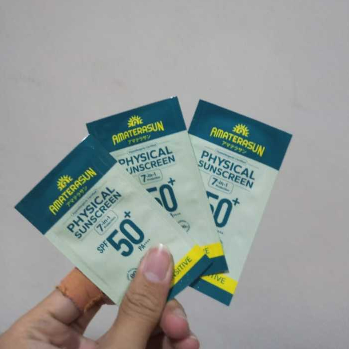 Jual SACHET AMATERASUN Physical Sunscreen SPF 50+ PA++++ FREE | Shopee ...