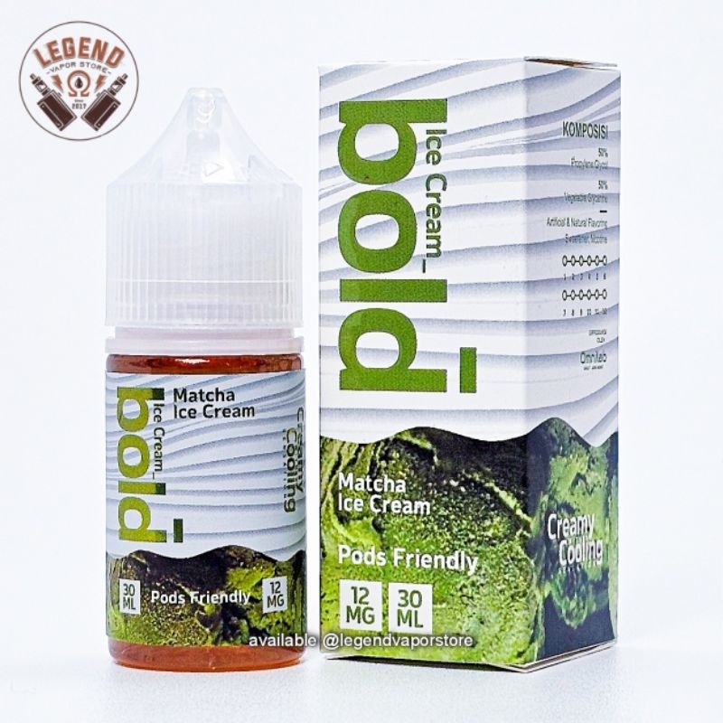 Jual SALT NIC - LIQUID BOLD Matcha Ice Cream 30ML 12MG AUTHENTIC ...