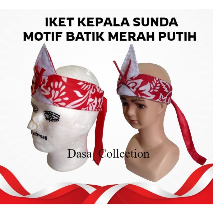 Jual IKET KEPALA MERAH PUTIH - BLANGKON AGUSTUS MOTIF BATIK MERAH PUTIH ...