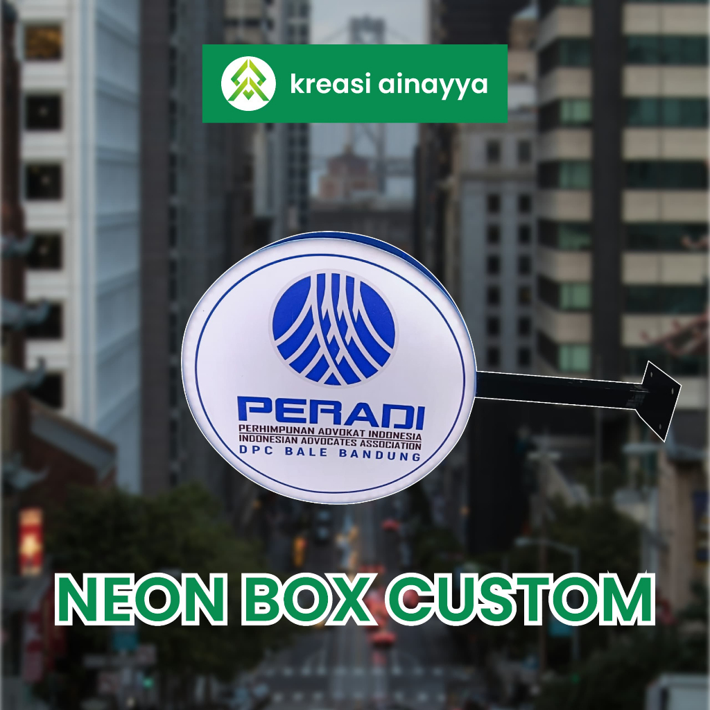 Jual Neon Box Bulat 2 Sisi | Neon Box Sticker + Lampu LED | Shopee ...
