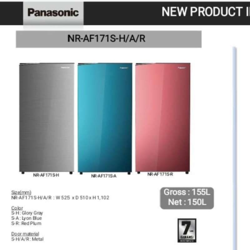 Jual Kulkas panasonic 1 pintu model NR-AF171S | Shopee Indonesia