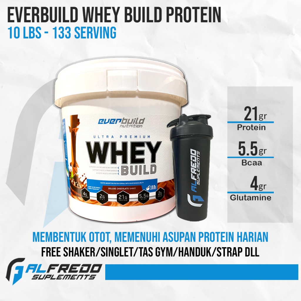 Jual Everbuild Ultra Premium Whey Build 10Lbs Whey Protein Muscle Build ...