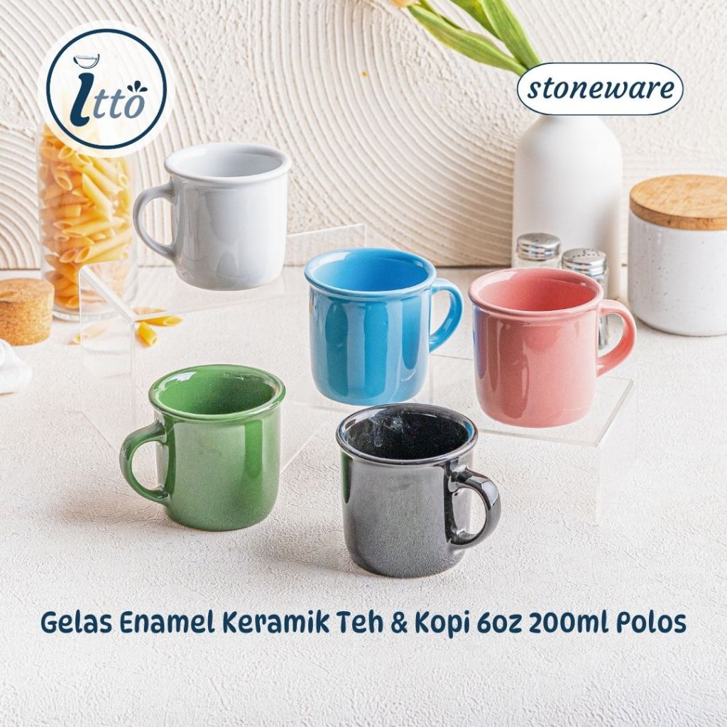 Jual Gelas Enamel 6oz 200ml Keramik | Shopee Indonesia