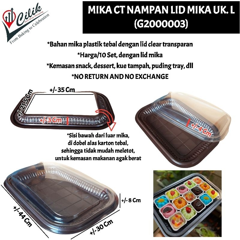 Jual kemasan+packaging+wadah+take away+mika+bahan+plastik+lid+mika ...