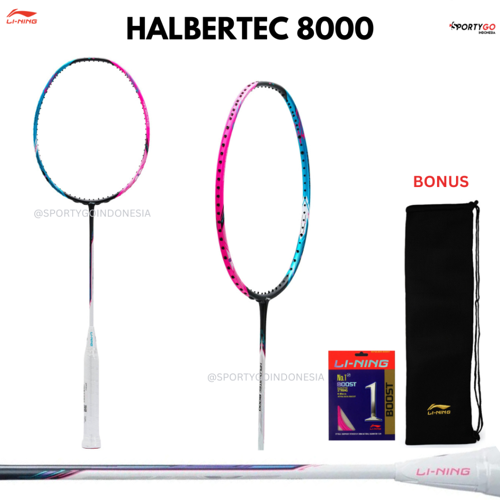 Jual Raket Badminton Lining HALBERTEC 8000 / Li-Ning Original | Shopee ...