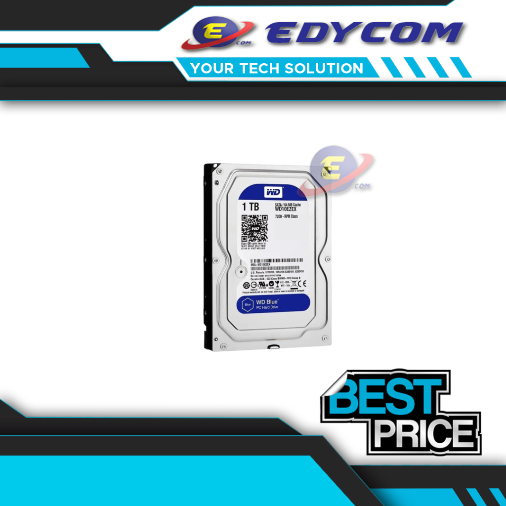 Jual HDD WD Caviar Blue 1TB SATA3 7200RPM 64MB buffer - Harddisk PC | Shopee Indonesia
