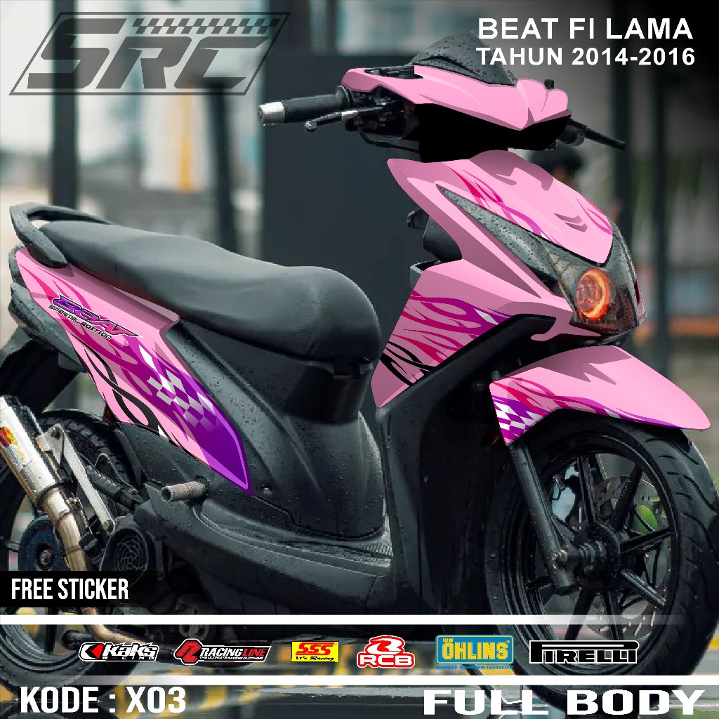 Jual COD Decal Sticker Full Body Honda Beat fi Old Lama 2013 2014 2015 ...