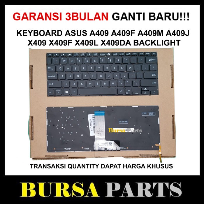 Jual Keyboard Asus A409 A409F A409M A409J A409JA X409 X409F X409L ...