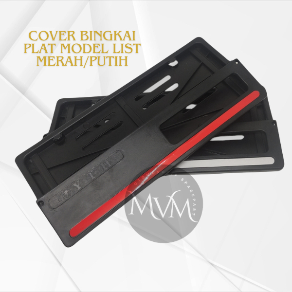 Jual Cover Bingkai Plat Model List Warna Merah/Putih Universal Semua ...