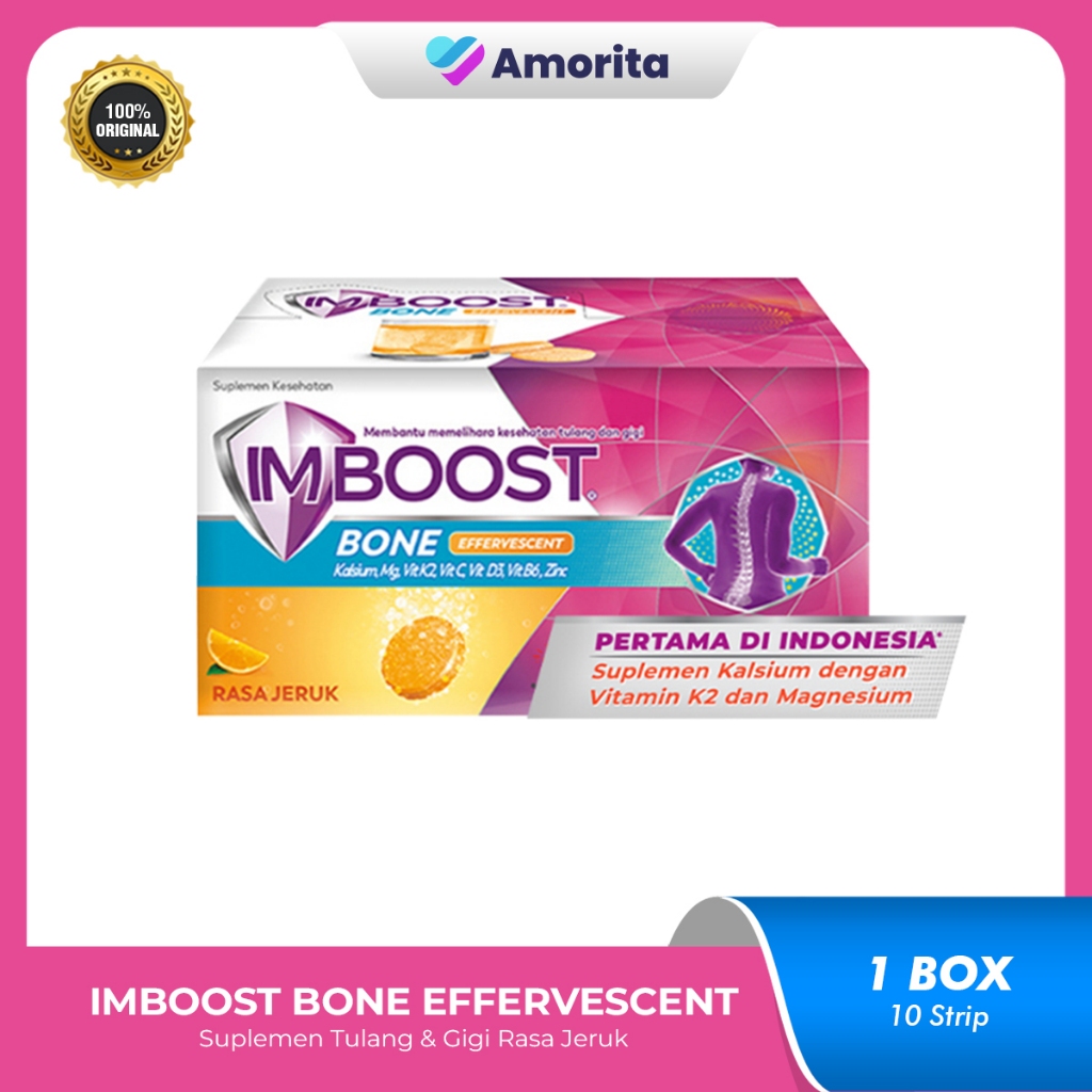 Jual Imboost Bone Effervescent 1 Box isi @10 Strip x 2 Tab | Shopee ...