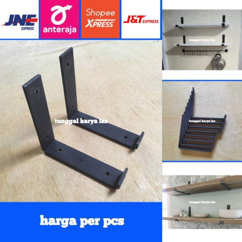 Jual siku rak dinding bracket rak gantung rak dinding | briket besi ...