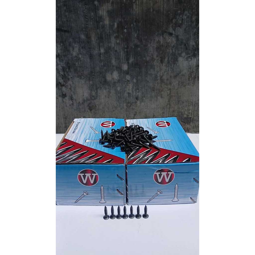 Jual sekrup gipsyum ukuran 6x3/4 panjang 2cm isi 100pcs SKRUP GYPSUM 2 CM 100 PCS 6 X 3/4 Hitam ...