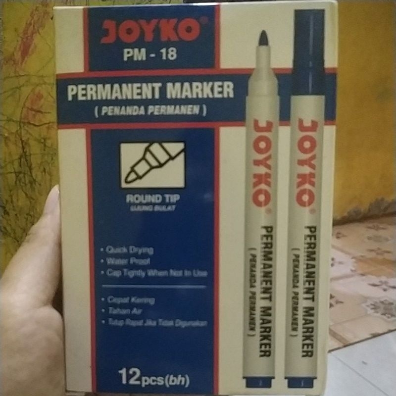 Jual Spidol joyko Paint Marker Permanen Besar Sedang PUTIH WP-12 / WP ...