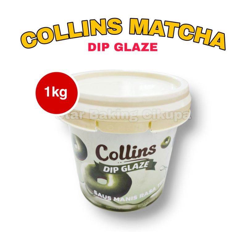 Jual COLLINS DIP GLAZE MATCHA 1KG Topping Rasa Teh Hijau | Shopee Indonesia