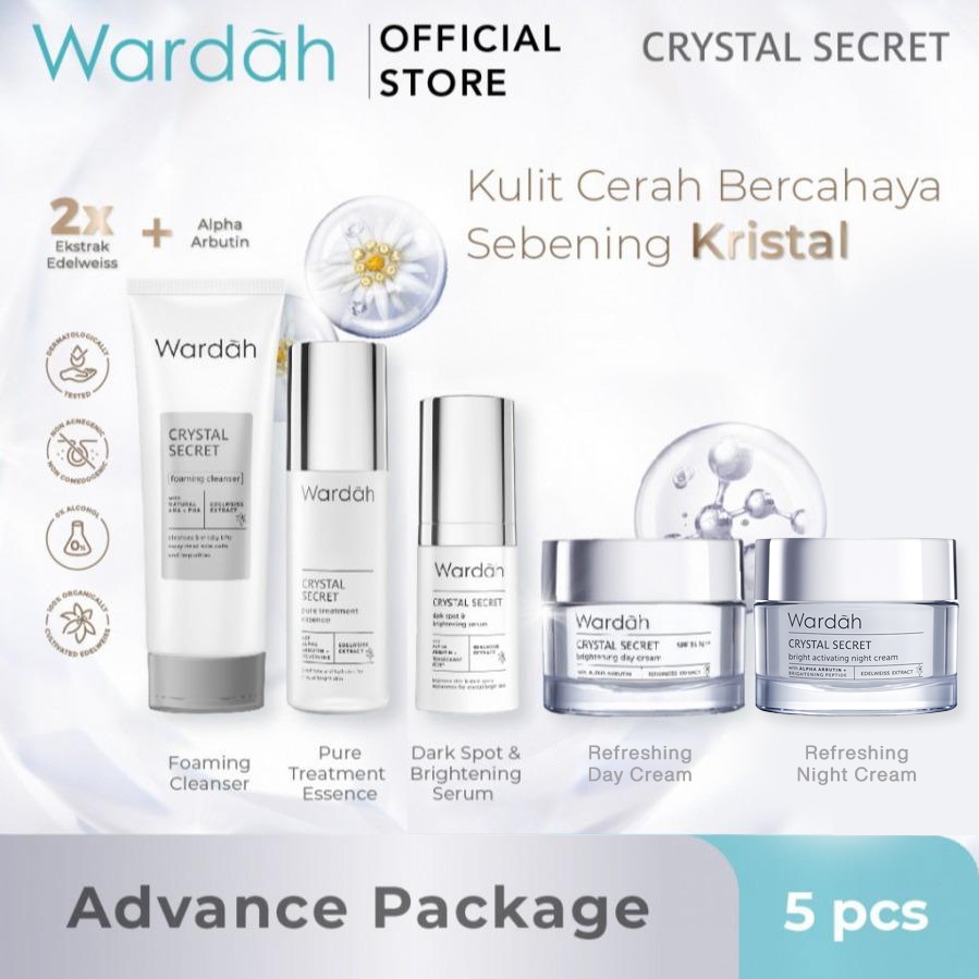 Jual Wardah Crystal Secret Paket Lengkap - Dark Spot Corrector | Shopee ...