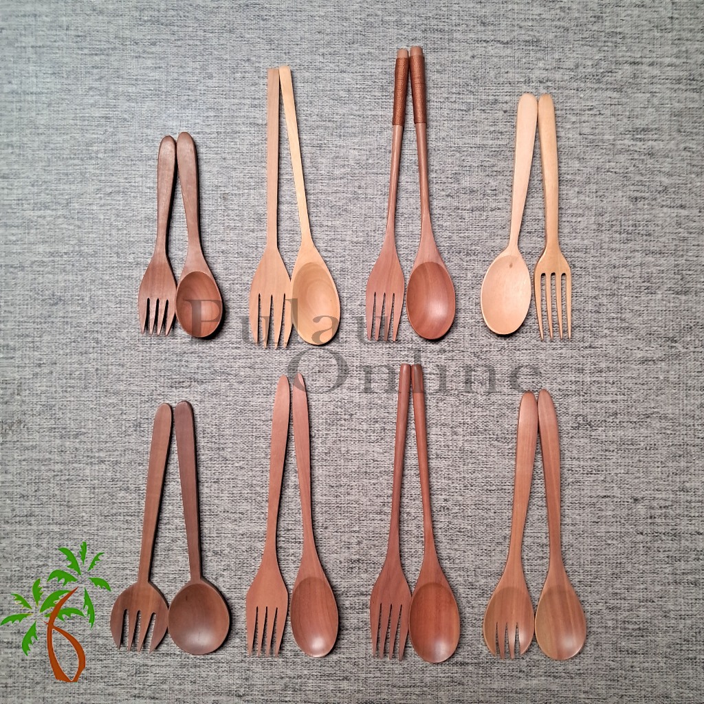 Jual Aneka Set Sendok Garpu Kayu - Pulau Online | Shopee Indonesia