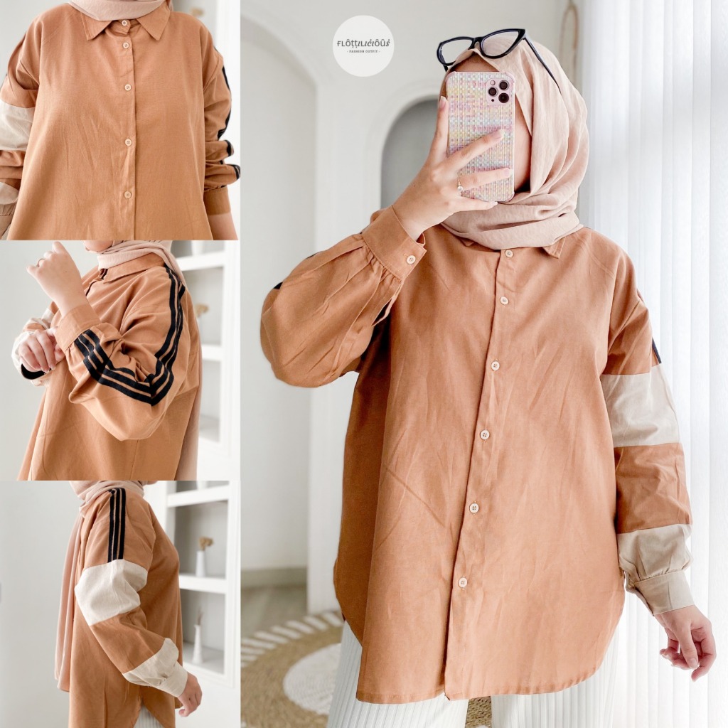 Jual LAUREN SHIRT - FLOTTILICIOUS / Kemeja Wanita Oversize Jumbo ...