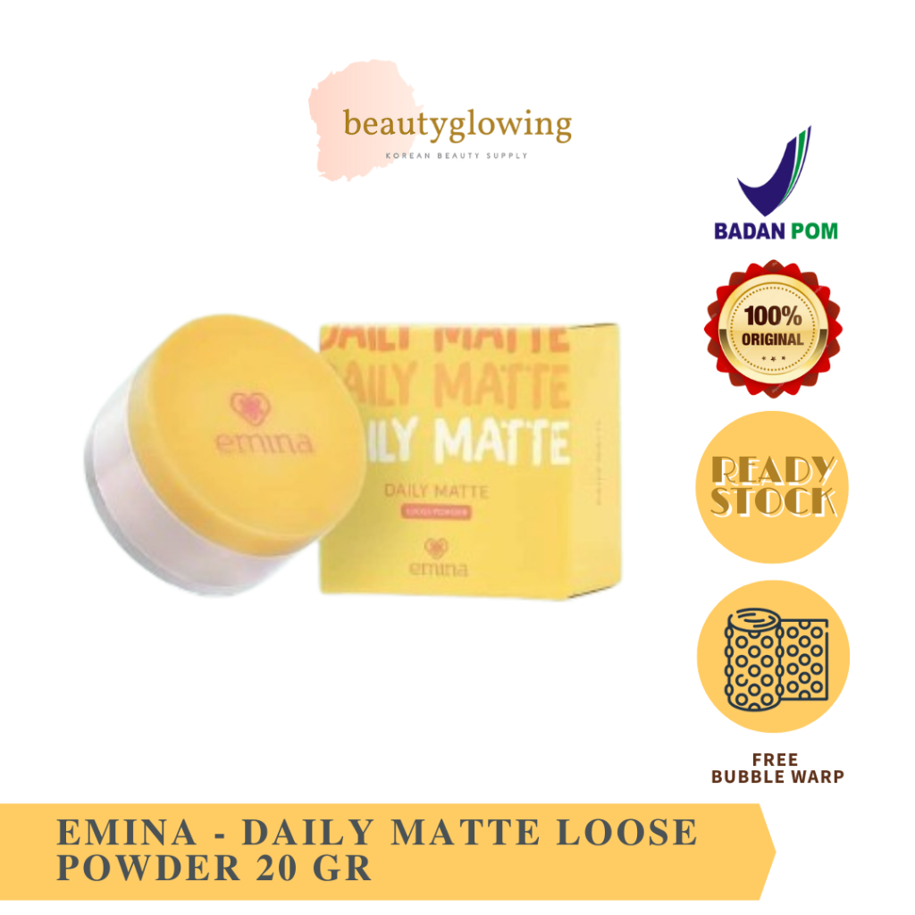 Jual Emina Daily Matte Loose Powder 20 gr | 01 light beige 02 natural ...