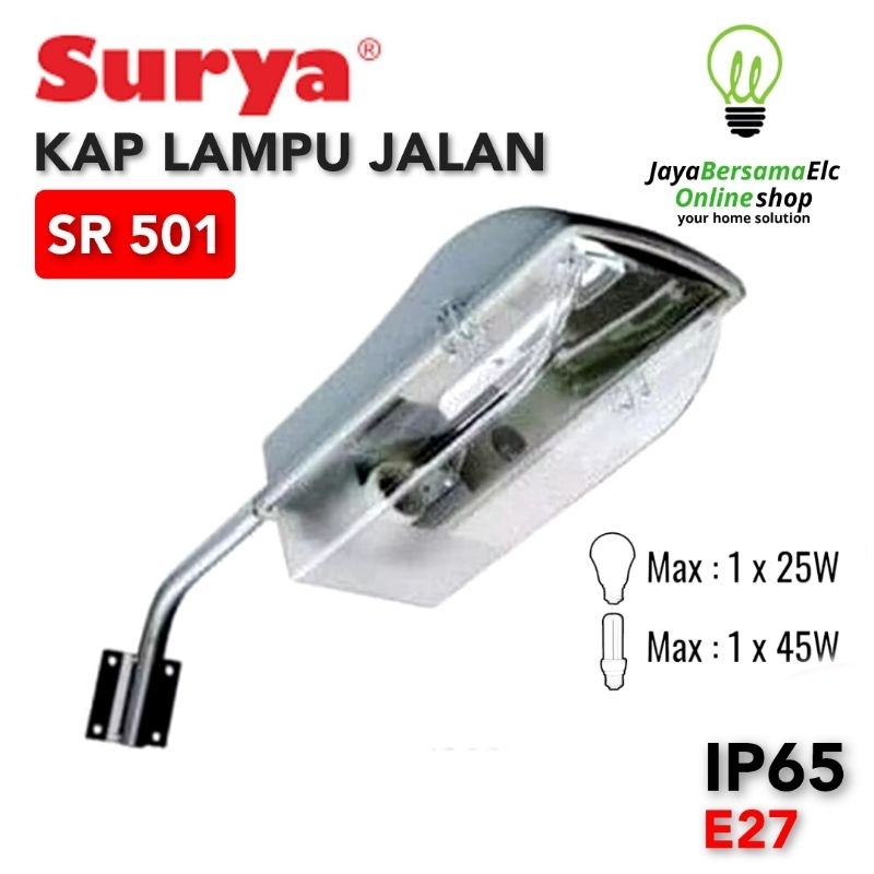Jual KAP LAMPU JALAN PJU + TIANG SURYA 501 E27 IP65 WATERPROOF | Shopee Indonesia