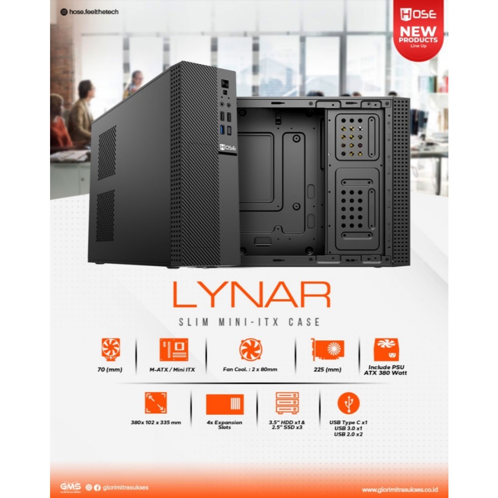 Jual Casing PC Komputer Hose Lexa Gaming Lynar | Mini Tower | Mini M ...