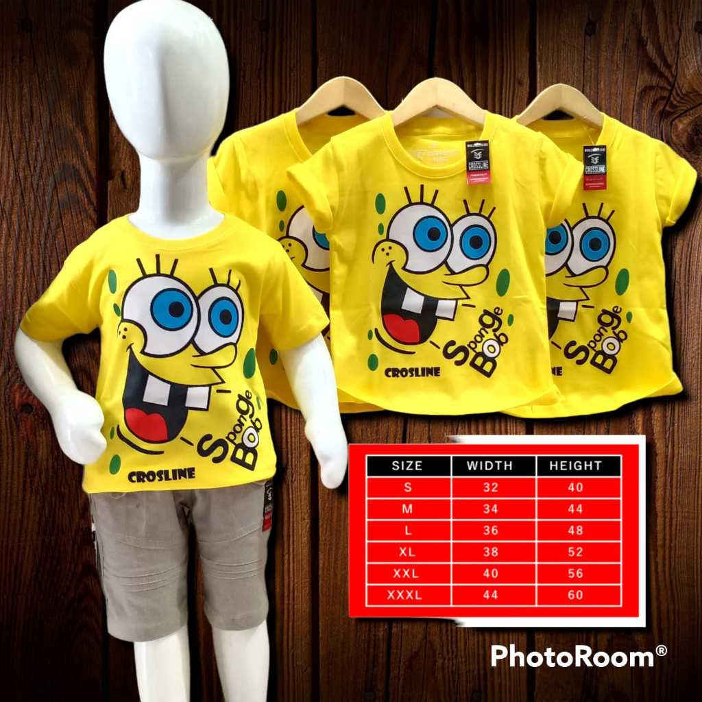Jual Baju Kaos Anak Spongebob 1-8 tahun | Shopee Indonesia