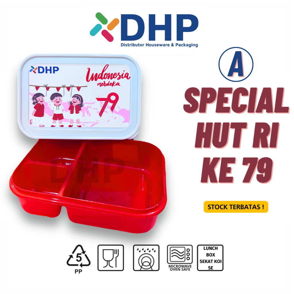 Jual EDISI 17 AGUSTUS - KOI 900ml LUNCH BOX SEKAT (19.5x13.5 h:5) Kotak ...