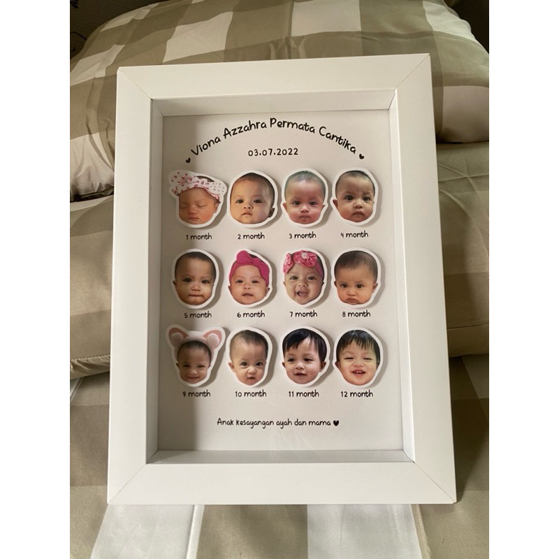 Jual KADO UNIK BABY / FRAME MILESTONE BABY / FOTO BAYI 1 SAMPAI 12 ...