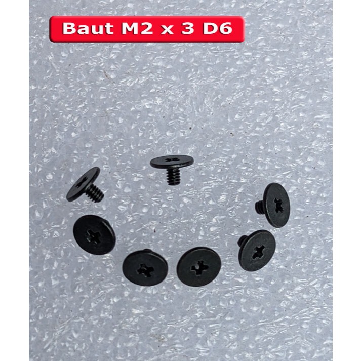 Jual Baut/Sekrup Laptop Notebook Netbook M2x3 D6 Thin-Head | Shopee ...