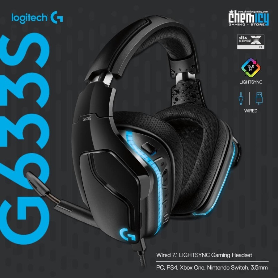 Jual Logitech G633s LIGHTSYNC RGB 7.1 Surround Sound Gaming Headset | Shopee Indonesia