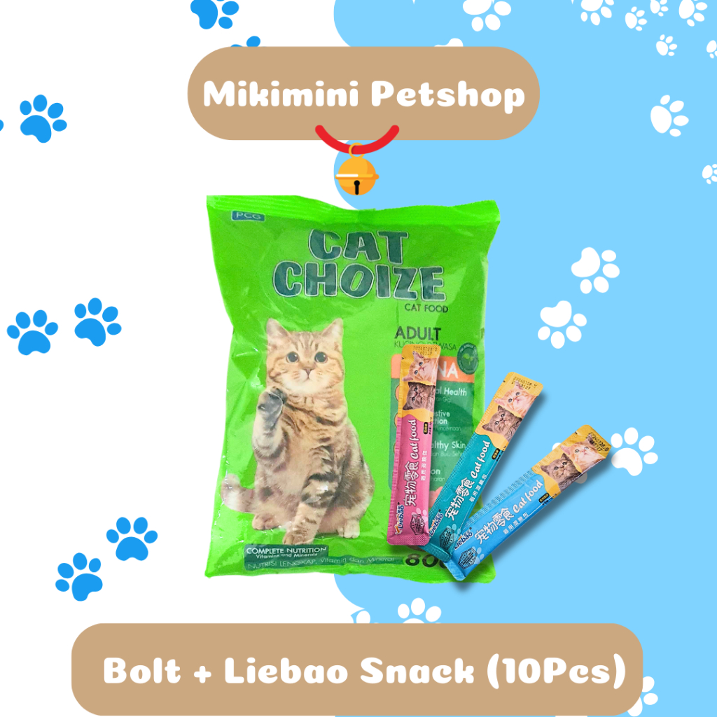 Jual PAKET BUNDLING Cat Choize + Snack Kucing Creamy Treats Liebao (10 ...