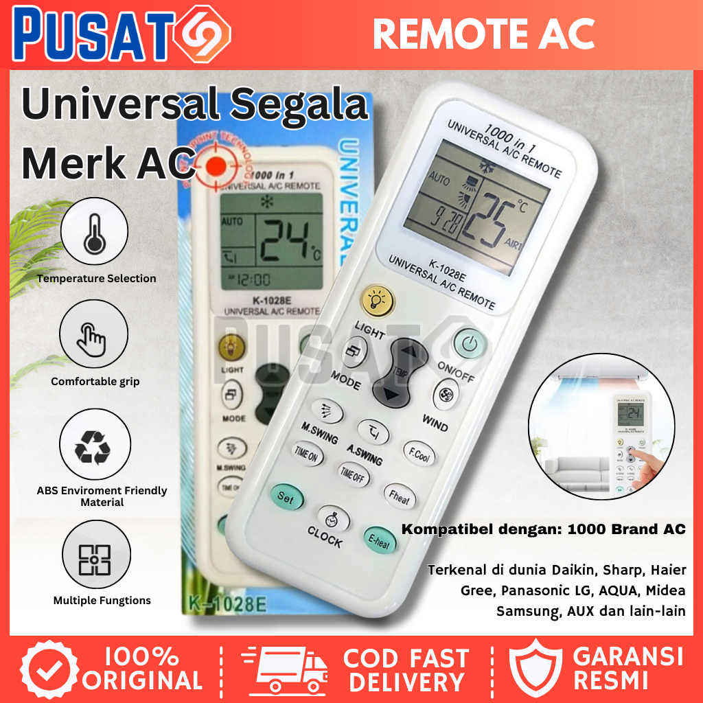 Jual Remote AC UNIVERSAL SEMUA MEREK AC/ multi remote AC remote ...