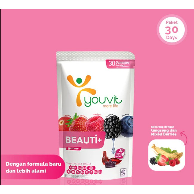 Jual YOUVIT Multivitamin Gummy Beauti+ 30 Days Vitamin | Shopee Indonesia