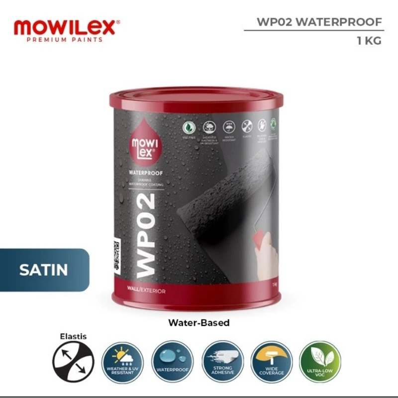 Jual Mowilex WP02 Waterproof Cat Pelapis Anti Bocor 1 KG | Shopee Indonesia