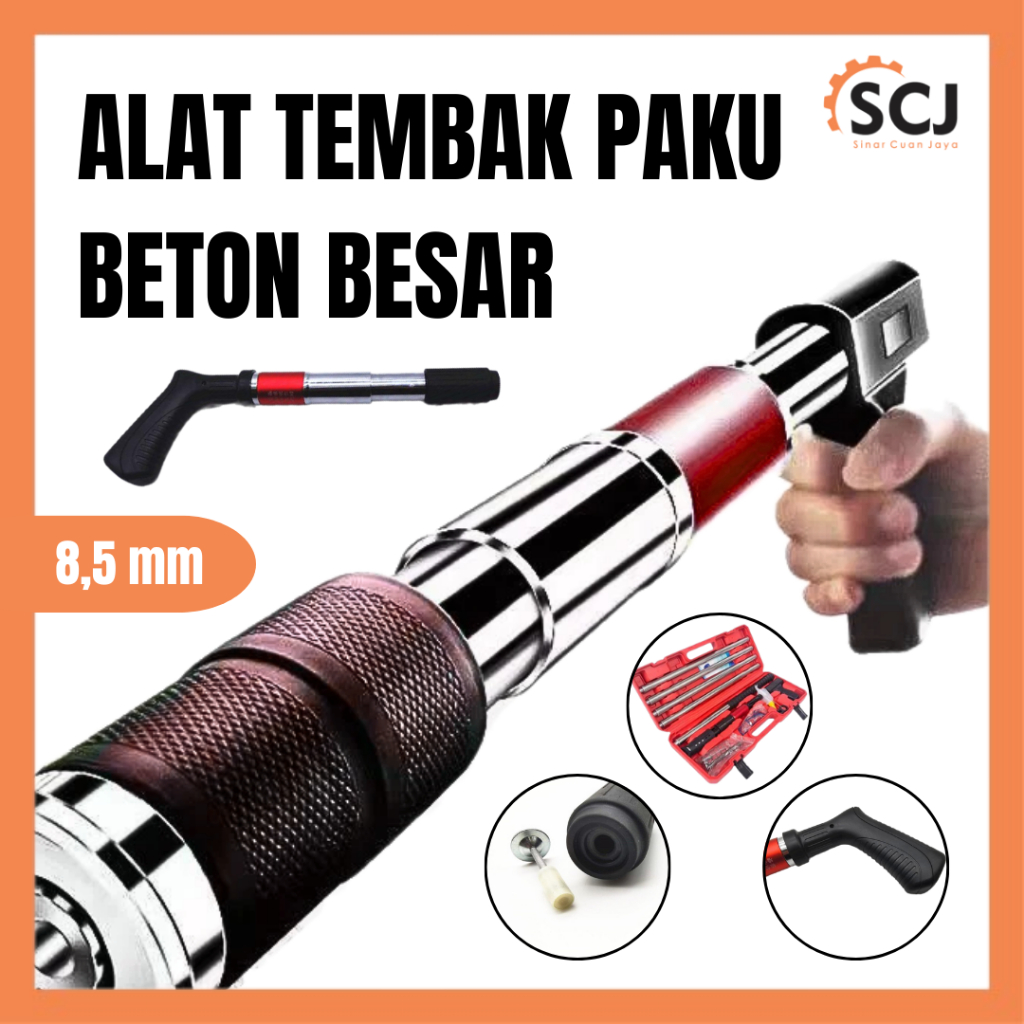 Jual SCJ - Alat Tembak Besar Paku Beton Set 8,5MM Stampset Paku Tembok ...