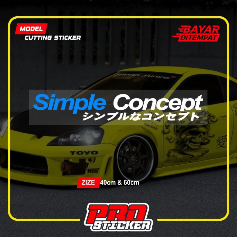 Jual Stiker Simple Concept kanji stiker kaca mobil cutting | Shopee ...