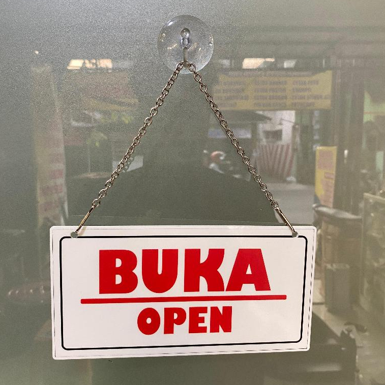 Jual TULISAN ACRYLIC BUKA OPEN TUTUP CLOSE SEDANG SHOLAT ISTIRAHAT ...