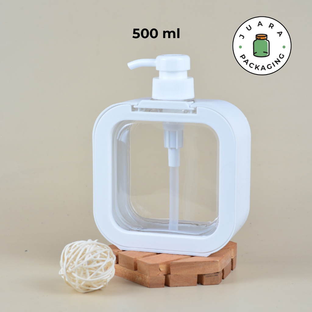 Jual Botol Pump 500ml Model Kotak Persegi Warna Minimalis – Botol Sabun ...