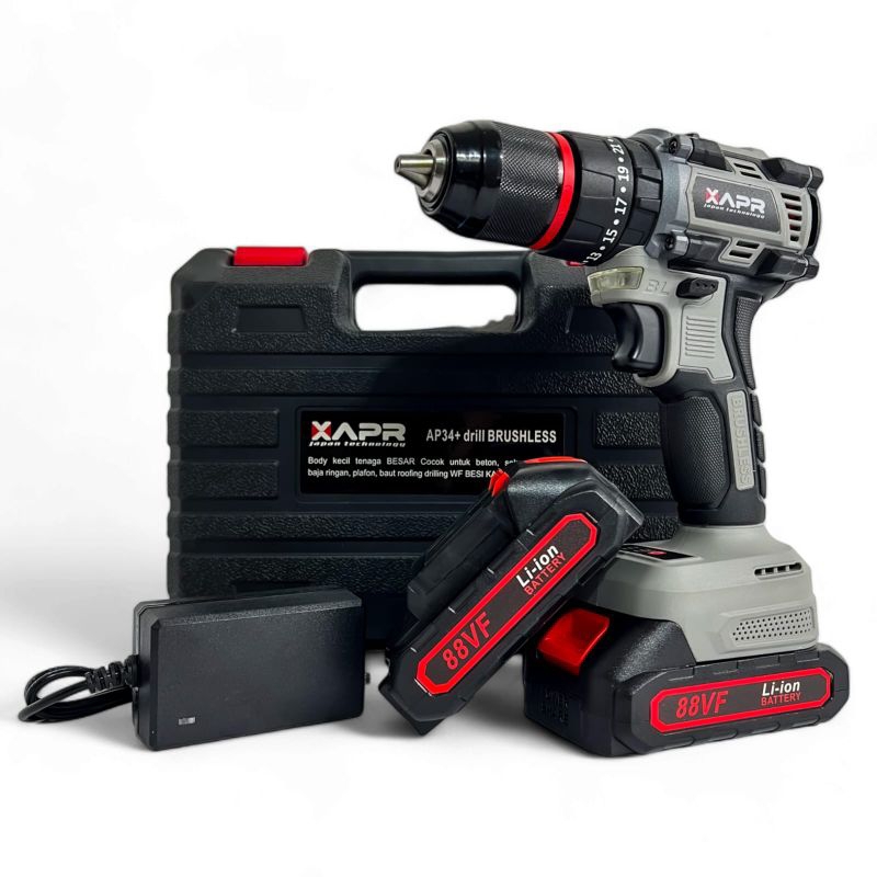 Jual APR RAJA BOR impact drill BRUSHLESS TYPE AP34+ 13mm keyless auto ...