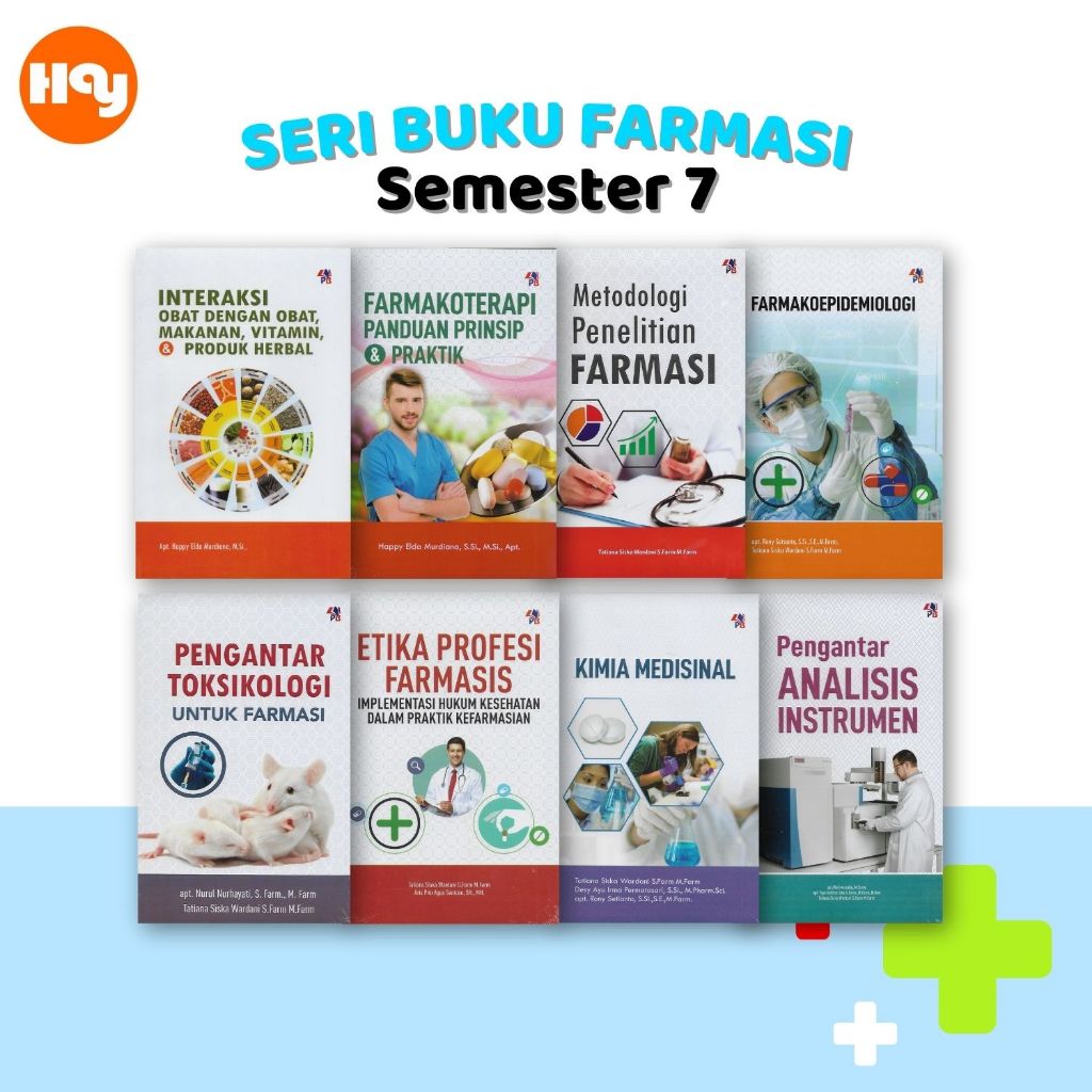 Jual Buku Farmasi Semester 7 | Metodologi Penelitian Farmasi, Kimia Medisinal, Pengantar ...