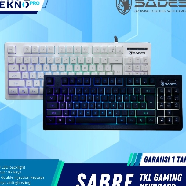 Jual KF7 Sades Sabre TKL RGB Wired Gaming Keyboard | Shopee Indonesia