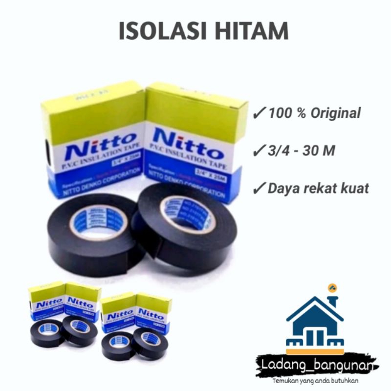 Jual Isolasi Listrik Nitto 3/4 30 M / Nitto Isolasi Pvc 3/4 30 M ...
